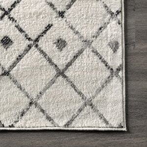 nuLOOM Zola Geometric Moroccan Area Rug, 5' x 8', Grey