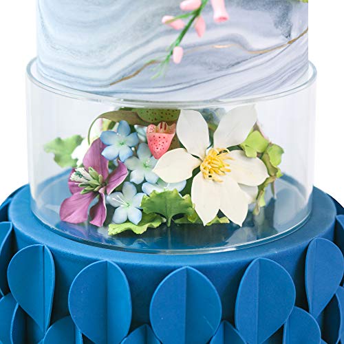 Lacupella Acrylic Fillable Cake Pillar Stand, Raiser and Enhancer Display Wedding Centerpiece - Decoration with Flowers, LED, Donuts, Sand, Water and More (8 in Diameter 4 in High)