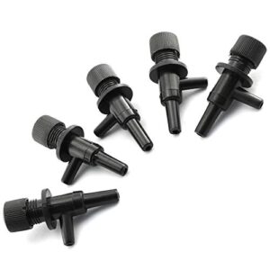 dgzzi aquarium air pump valve 5pcs black 2 way fish tank air line flow control regulator valve