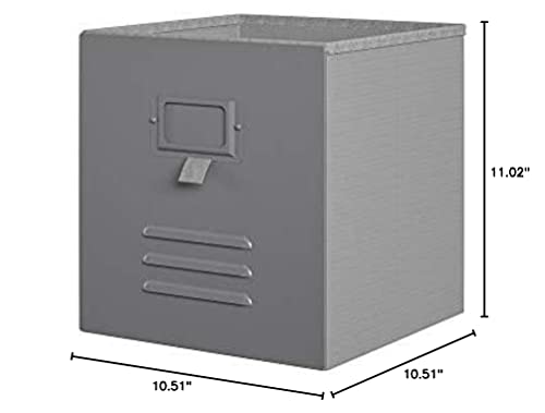 Little Seeds Nova Metal Locker 3 Pack-Graphite Grey Storage Bins