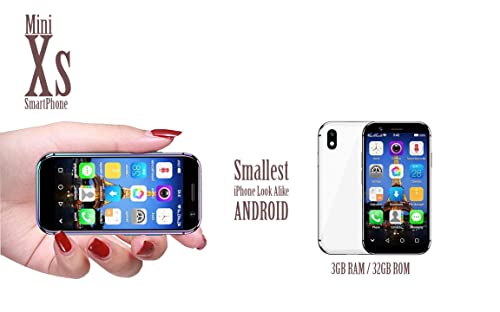 iLight Mini Smartphone XS, World's Smallest 10+ Android Phone 4G LTE, Super Small 2.5" Touch Screen. Global Unlocked - Great for Kids. Pocket Phone Gift. 1GB RAM / 8GB ROM. Tiny iPhone 10s Look Alike