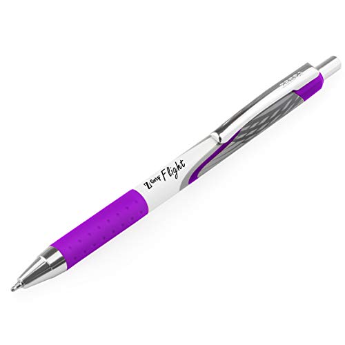 Zebra Classic Z-Grip Flight Ballpoint Pens - 1.2mm - Purple - Pack of 3