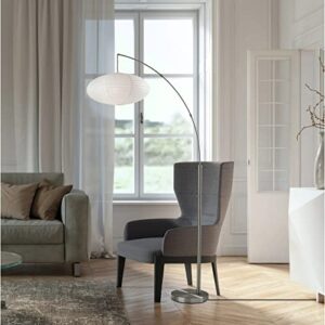 Adesso 5024-22 Corinne Arc Lamp, 80 in, 1 X 100W, Brushed Steel, 1 Floor Lamp