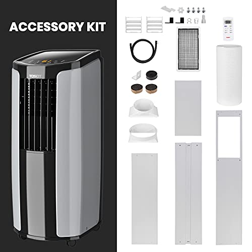 TOSOT 8,000 BTU(ASHRAE) 5,000 BTU (DOE) Portable Air Conditioner Quiet, Remote Control, Built-in Dehumidifier, Fan, Easy Window Installation Kit - Cool Rooms Up to 300 Square Feet