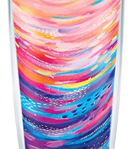 Tervis Etta Vee Happy Abstract Made in USA Double Walled Insulated Tumbler Travel Cup Keeps Drinks Cold & Hot, 16oz, Classic