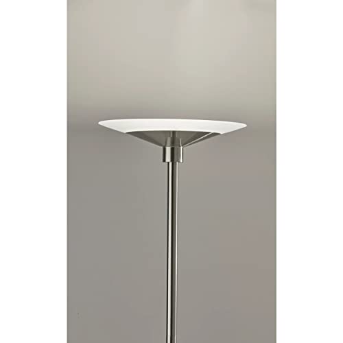 Adesso 5121-22 Solar LED Torchiere, Lamp, Brushed Steel