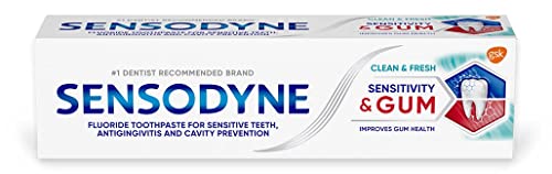 Dual Action Sensodyne Toothpaste Sensitivity & Gum, Mint, 3.4 oz (Pack of 2)