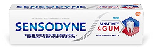 Dual Action Sensodyne Toothpaste Sensitivity & Gum, Mint, 3.4 oz (Pack of 2)