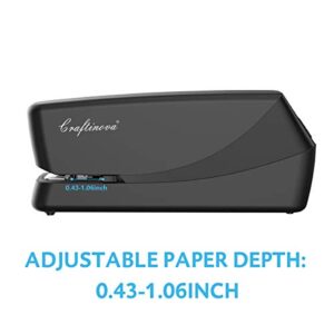 Craftinova Electric Stapler,Automatic Stapler,Including 2000 Staples and 1 adapters,Electric Stapler Heavy Duty Can Store 210 Staples，AC or Battery Powered Stapler Heavy Duty, 25 Sheet Capacity.