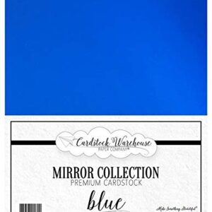 Mirror Blue Metallic Mirricard Cardstock - 8.5 X 11 inch - 100 lb / 12Pt - 10 Sheets from Cardstock Warehouse