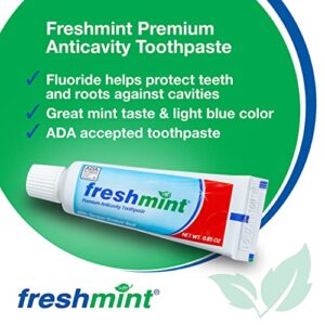 Freshmint® 36 Tubes of 0.85 oz. Premium Anticavity Fluoride Toothpaste with Safety Seal (ADA Accepted)