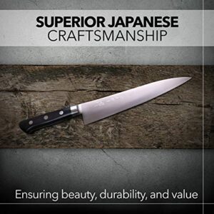 JCK ORIGINAL Kagayaki Japanese Chef’s Knife, KGR2-3 Professional Gyuto Knife, R-2 Special Steel Pro Kitchen Knife with Ergonomic Pakka Wood Handle, 8.2 inch