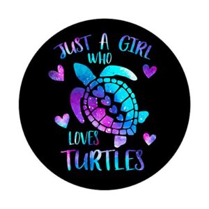 Just a Girl Who Loves Turtles Watercolor Galaxy Turtle PopSockets PopGrip: Swappable Grip for Phones & Tablets