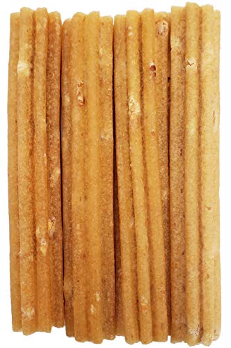 Himalayan Dog Chew Churro Yak Cheese Dog Chews, 100% Natural, Long Lasting, Gluten Free, Healthy & Safe Dog Treats, Lactose & Grain Free, Protein Rich, Real Peanut Butter Flavor, 4 Churros Per Pouch