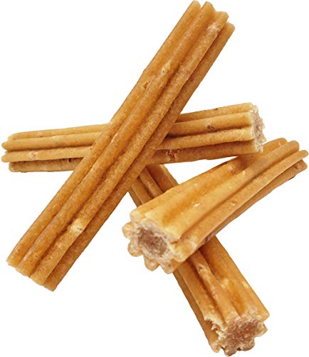 Himalayan Dog Chew Churro Yak Cheese Dog Chews, 100% Natural, Long Lasting, Gluten Free, Healthy & Safe Dog Treats, Lactose & Grain Free, Protein Rich, Real Peanut Butter Flavor, 4 Churros Per Pouch