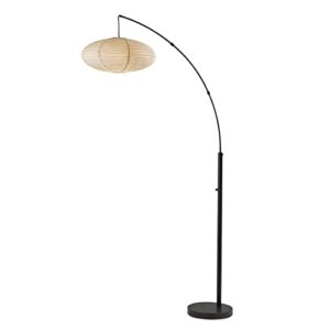 adesso 5024-01 corinne arc lamp, 80 in., 1 x 100w, black, 1 floor lamp