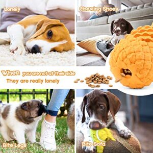 Cullaby Pineapple Dog Chew Toys for Aggressive Chewer - Indestructible Interactive Treat Toys for Large Medium Small Dogs - Fun to Chew (Small)