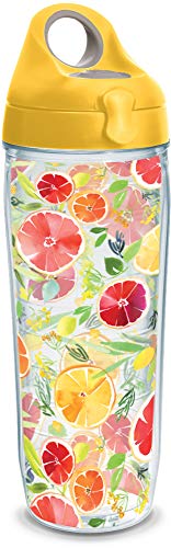 Tervis Yao Cheng Made in USA Double Walled Insulated Tumbler Travel Cup Keeps Drinks Cold & Hot, 24oz Water Bottle, Clear