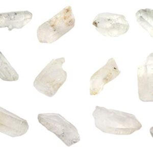 12PK Raw Quartz, Mineral Specimen - Approx. 1"- Geologist Selected & Hand Processed - Great for Science Classrooms - Eisco Labs