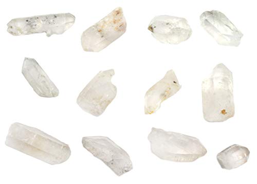 12PK Raw Quartz, Mineral Specimen - Approx. 1"- Geologist Selected & Hand Processed - Great for Science Classrooms - Eisco Labs