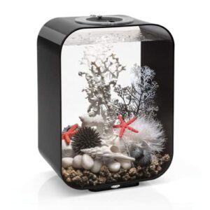 life 15 aquarium with mcr light - 4 gallon, black