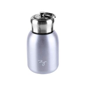 mini thermal mug, 10oz/300ml mini thermos mug leak proof vacuum flasks travel thermos cup portable stainless steel drink water bottle for indoor and outdoor (silver)