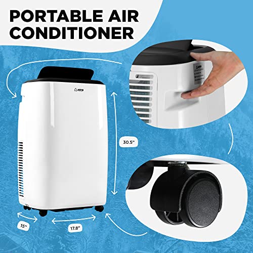 AIRO COMFORT Portable Air Conditioner 14000 BTU for Room 700 sq. ft, Floor Standing AC Unit with Remote Control & DYI Installation Kit