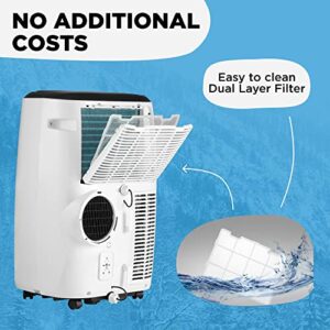 AIRO COMFORT Portable Air Conditioner 14000 BTU for Room 700 sq. ft, Floor Standing AC Unit with Remote Control & DYI Installation Kit