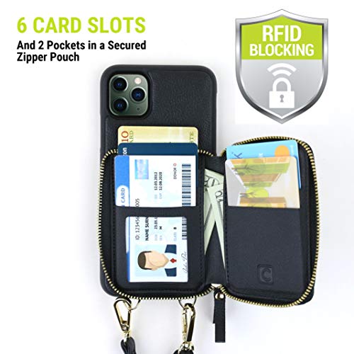 Gear Beast Crossbody Phone Case Wallet Compatible iPhone 11, RFID Protected Cross Body Phone Purse Bag with Adjustable Strap