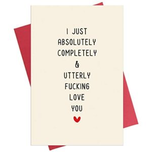 funny anniversary card, birthday card for huband wife boyfriend girlfriend, love card for him her