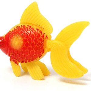 XMHF Aquarium Fish Bowl Tank Artificial Floating Plastic Yellow Red Decor Goldfish Ornament Fish Tank Decoration 10PCS