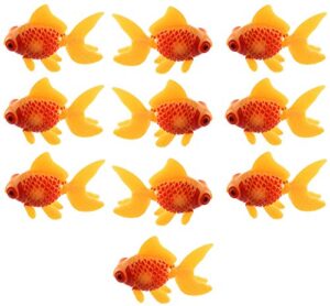 xmhf aquarium fish bowl tank artificial floating plastic yellow red decor goldfish ornament fish tank decoration 10pcs