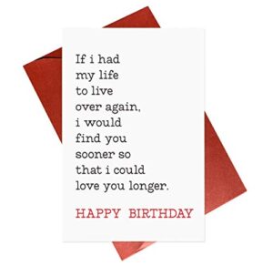 romantic birthday card,love cards for boyfriend girlfriend husband wife him her