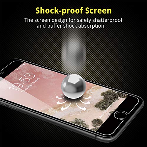 UNBREAKcable Shatterproof Tempered Glass Screen Protector for iPhone SE 2022/SE 2020, iPhone 8/7 [3-Pack] [99.99% HD Clear] [Easy Installation Frame] [9H Hardness][Bubble Free] for Apple 4.7''