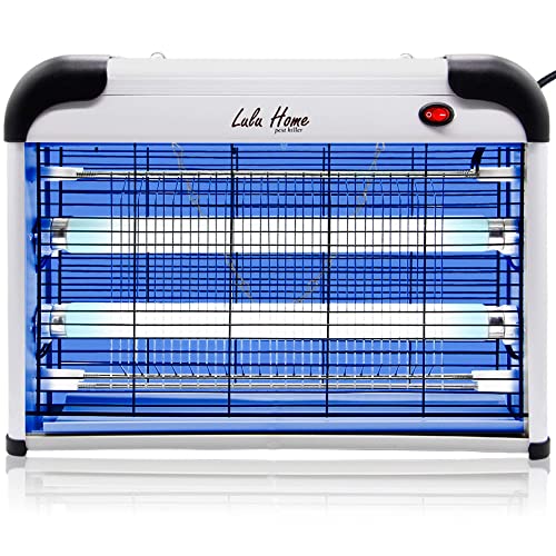 Lulu Home Electric Bug Zapper, Aluminium Indoor Insect Killer for Mosquito, Bug, Fly with Powerful 2800V Grid 20W Bulbs