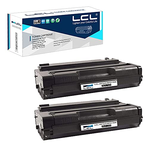 LCL Compatible Toner Cartridge Replacement for Ricoh 407245 SP 311DNW 325SFNW 311SFNW 325DNW (2-Pack Black)