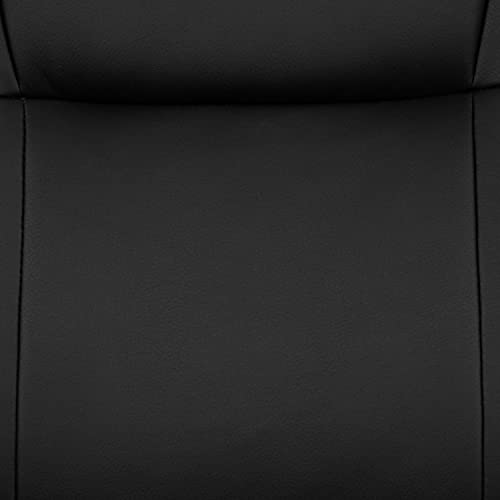 Flash Furniture Coffman Flash Fundamentals Mid-Back Black LeatherSoft-Padded Task Office Chair with Arms