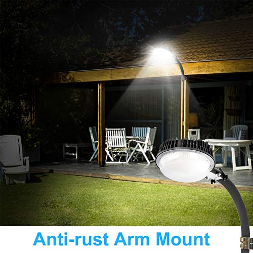 KUKUPPO Arm Mount LED Barn Light, Dusk to Dawn LED Area Light Extension Mounting Arm Bronze Finish Mounting Pole for LED Yard Lights Security Lighting