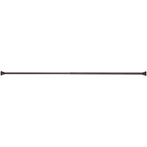 Amazon Basics Tension Curtain Rod, Adjustable 42-72" Width - Bronze, Bell Finial