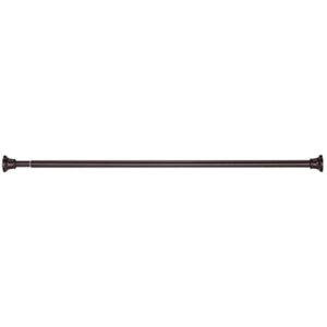 Amazon Basics Tension Curtain Rod, Adjustable 42-72" Width - Bronze, Bell Finial