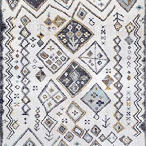 nuLOOM Simone Moroccan Mural Fringed Indoor/Outdoor Area Rug, 5' x 8', Multi