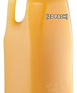 [20 PACK] Empty Plastic Juice Bottles with Tamper Evident Caps 64 OZ - Half Gallon, Smoothie Bottles - Ideal for Juices, Milk, Smoothies, Picnic's and even Meal Prep by EcoQuality Juice Containers