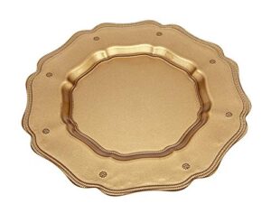 godinger charger platter server - gold