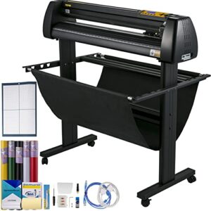 vevor vinyl cutter 34inch bundle, vinyl cutter machine manual vinyl printer lcd display plotter cutter sign cutting with signmaster software for design and cut,with supplies, tools