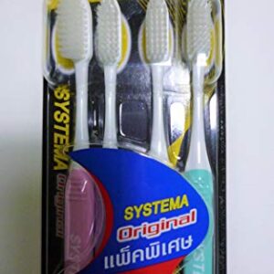 Systema Original Super Soft & Slim Bristles Toothbrushes Family Pack (Pakc of 4)