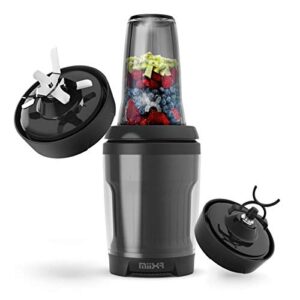 promixx miixr x7 personal blender for shakes and smoothies - with performance nutrition protein mixer x-blade and shaker bottle agitator, smoothie blender/maker, highly efficient (7 piece set)