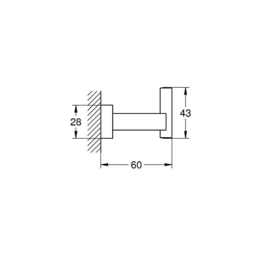 Grohe 40511DC1 Hook, Silver