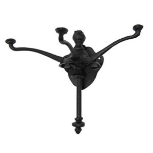 tg,llc treasure gurus cast iron retractable wall hook folding coat hanger jacket holder rustic home decor