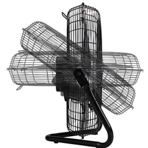 Lasko Metal Commercial Grade Electric Plug-In High Velocity Floor Fan with Wall Mount Option and Remote Control for Indoor Home, Bedroom, Garage, Basement, and Work Shop Use, Black H20660 Large