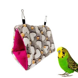 POPETPOP Birds Hammock Bird Hanging Bed Plush Bird House Birds Hut Hideaway for Parrot Macaw Budgies Parakeet Cockatiels Lovebird